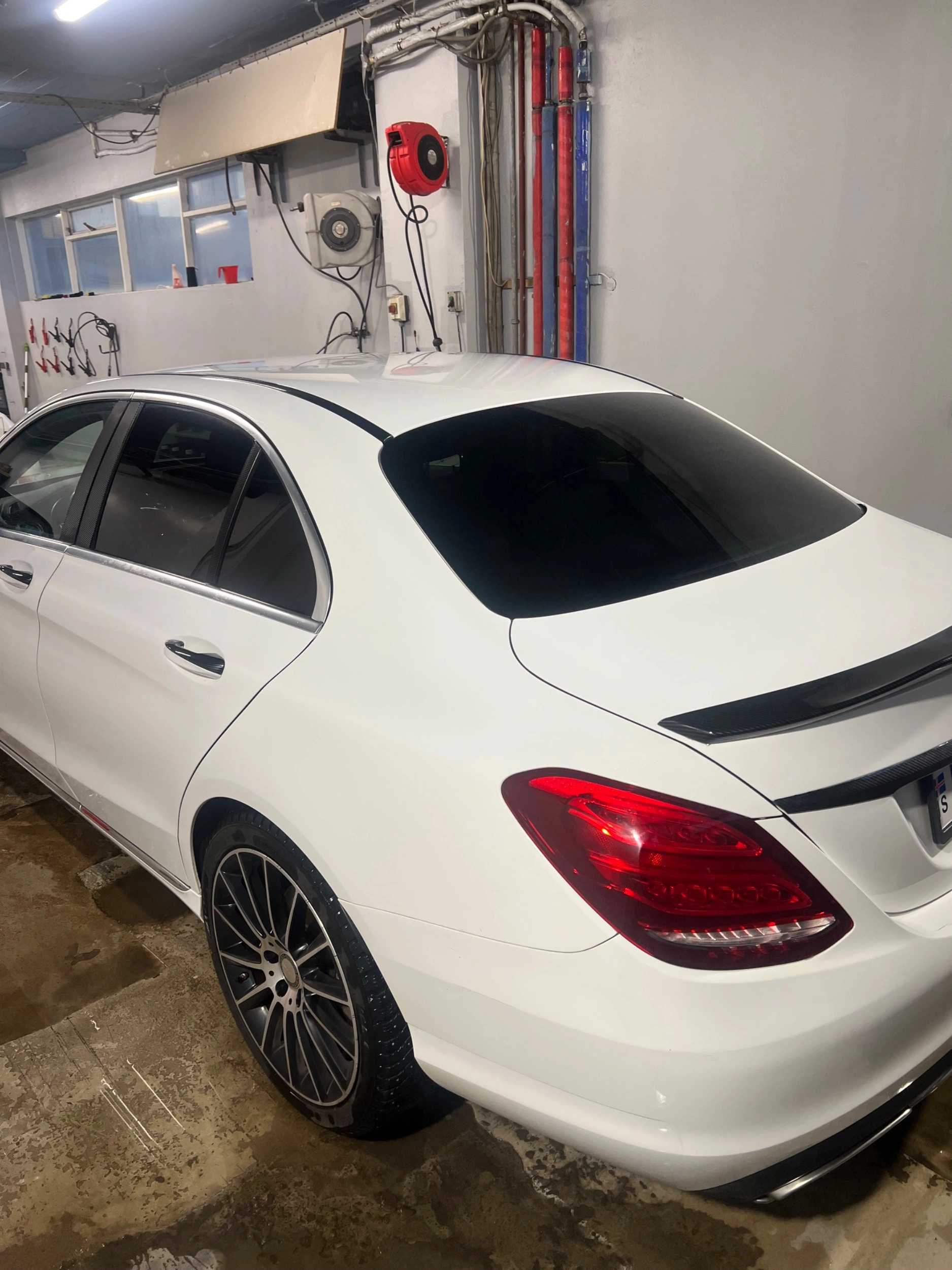 Mercedes-benz C 2017, hvítur sjálfskipting plug-in hybrid (211 hö ...